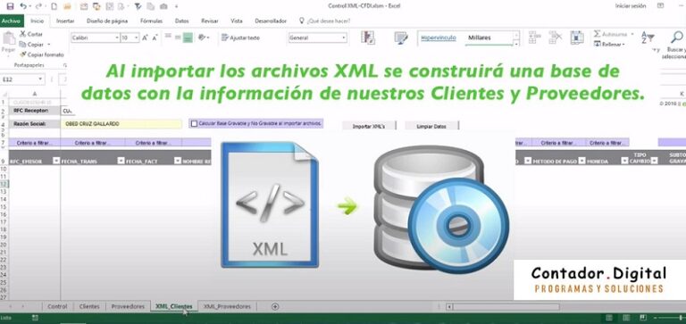 Convertidor CFDi a EXCEL - Administrador de XML - Contador.Digital