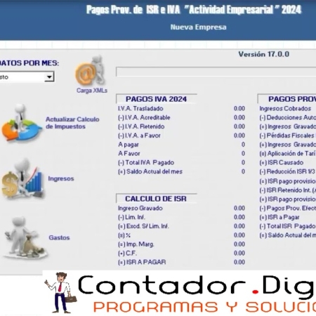 RESICO 2024 - Calculadora ISR e IVA Pagos Provisionales. Personas Físicas y Morales - Contador ...